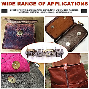 Tanstic 60 Sets 14mm 4 Color Magnetic Button Clasps Snaps Fastener Clasps Button Knitting Buttons Sets for Sewing, Craft, Purses, Bags, Clothes, Leather