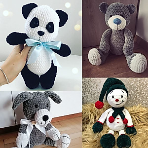 Estako Velvet Chenille Blanket amigurumi Yarn for Crocheting and Knitting Super Bulky 100 gr (132 yds) (1230 - Turquoise)