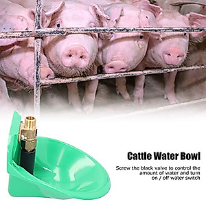 Evonecy Cattle Water Bowl, Unique Design Black Automatic Cattle Water Drinking Bowl, Cattle Drinking Tool, for Pig Cattle