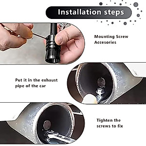 QODOLSI Pack-2 Turbo Sound Whistle Simulator, 4.0In x 0.9In Car Roar Maker Tail Pipe Whistle, Aluminum Turbo Sound Whistle Exhaust Muffler Sound Booster, Car Universal Styling Accessories (Black)