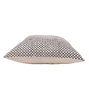 Fabritual Handloom Block Print Duck Canvas 20X20 Inch Throw Pillow Case Cushion Cover for Sofa, Couch and Bed, Fall Decoration, Farmhouse, Outdoor, Living Room, Home Décor, Kabutar Jaal, Black