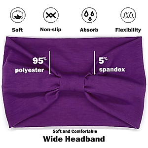 IVARYSS Wide Headbands for Women, Cute Bright Knotted Head Wraps Turbans, Large African Style Head Bands Hair Accessories, 6 Pack