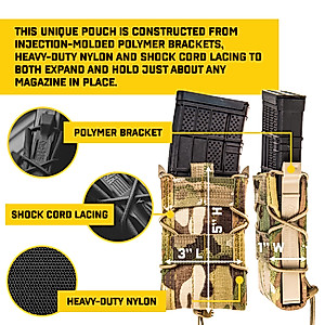 High Speed Gear® - Original Taco® MOLLE Mag Pouch, Police Gear & Military Gear, Tactical Magazine Pouch for Professionals (Multicam)