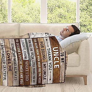 Uncle Gifts Blanket, to My Best Uncle from Niece Nephew, Gifts for Uncle from Nephew or Nieces, Best Uncle Ever Gifts, Unique Uncle Birthday Gift Ideas, Christmas Wedding Present Throw Blanket 60"x50"