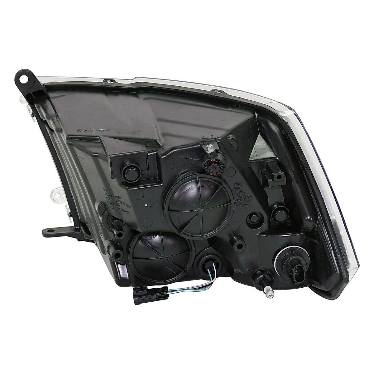 HDOZTOJI Headlight Halogen Right Passenger Side Clear Lens Chrome Interior Lens Driving Head Light Headlamp for Ram 1500 Classic 2019-2021 1500/2500/3500 2013-2018