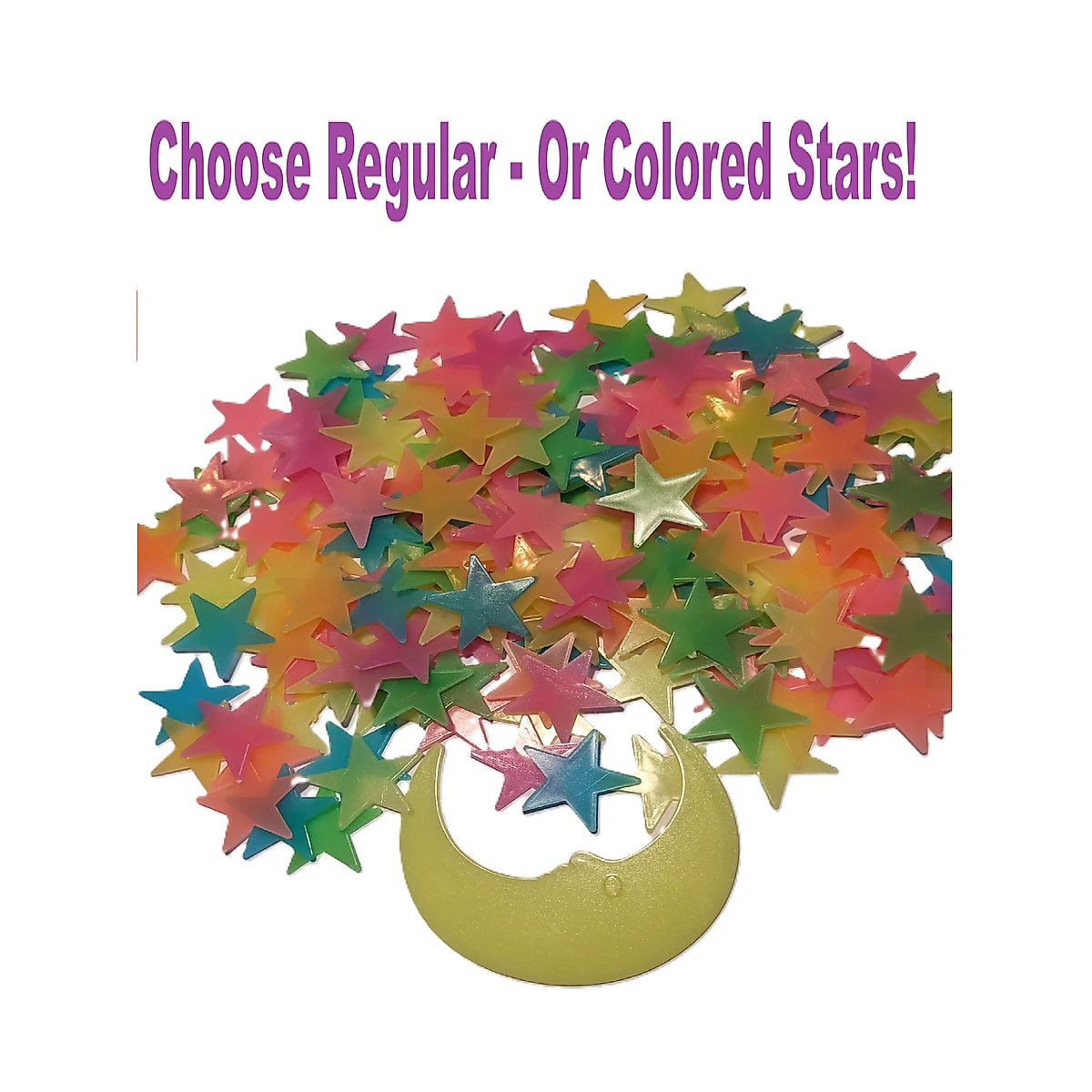 Glow in The Dark Stars; 200 Count w/ Bonus Moon, Includes Installation Putty for All of Your Glow in The Dark Stars for Ceiling, Stocking Stuffers for Kids, Baby Nursery