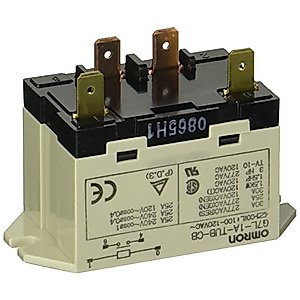 Omron G7L-1A-TUB-CB-AC100/120 General Purpose Relay, Class B Insulation, QuickConnect Terminal, Upper Bracket Mounting, Single Pole Single Throw Normally Open Contacts, 17 to 20.4 mA Rated Load Current, 100 to 120 VAC Rated Load Voltage