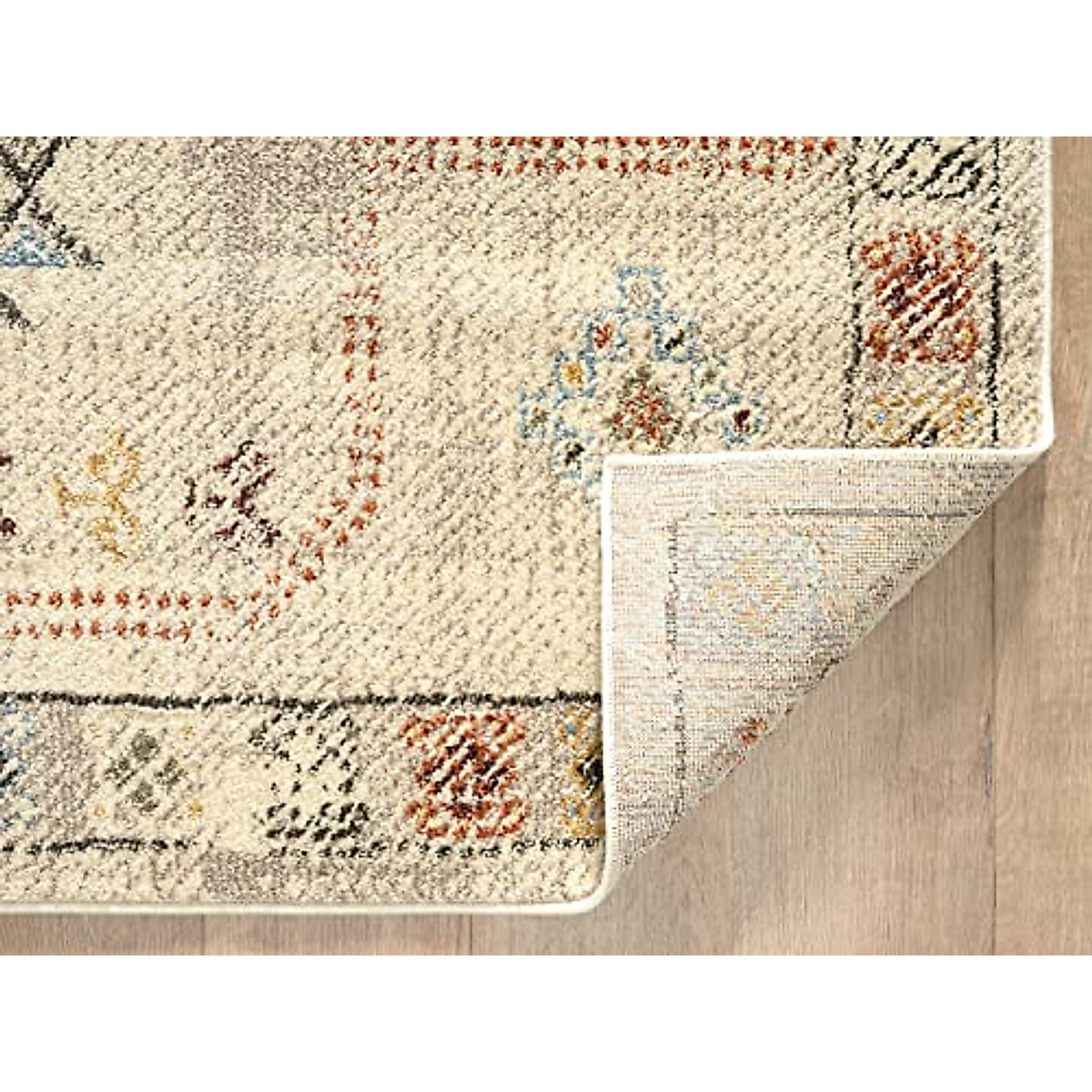 Abani Sedona SED160A Southwestern Beige Mutlicolor Tribal Print Area Rug Beige 5'3" x 7'6"