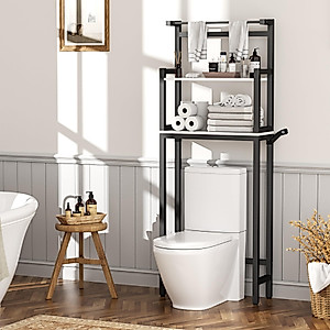 Aquzee Bathroom Shelf Over Toilet, Heavy Duty Space Saving 3-Tier Storage Shelving Rack Organizer