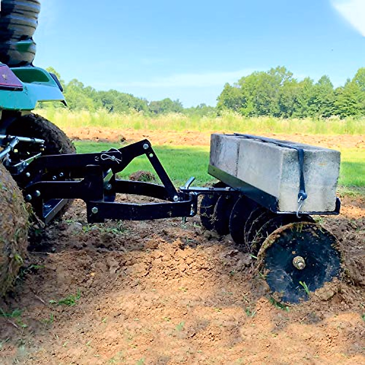 Brinly DD-551-A Sleeve Hitch Adjustable Tow Behind Disc Harrow, 39" by 40"