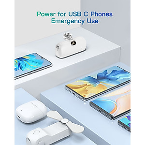 Kuulaa [2 Pack Portable Charger 5000mAh,Small Portable Charger for iPhone 14/14Pro/13/13 Pro/12/11 & Mini PD20W USB C Power Bank Fast Charging for iPhone 15/Samsung Galaxy/Google Pixel,