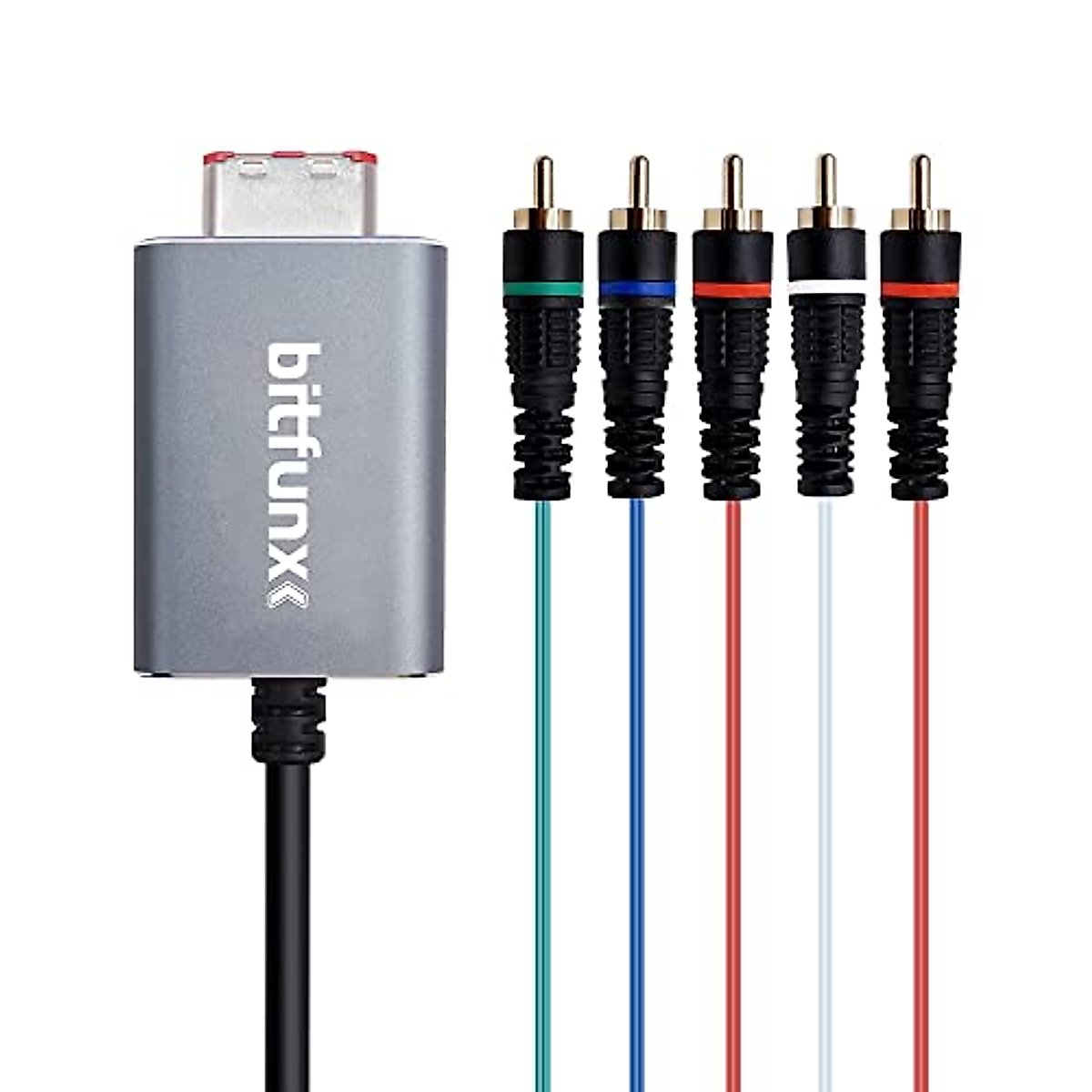 Kacenray Component Cable for Gamecube Running GCVideo Lite Software Component Video 5RCA YPbPr Cable for NGC Nintendo Gamecube with Digital AV Output