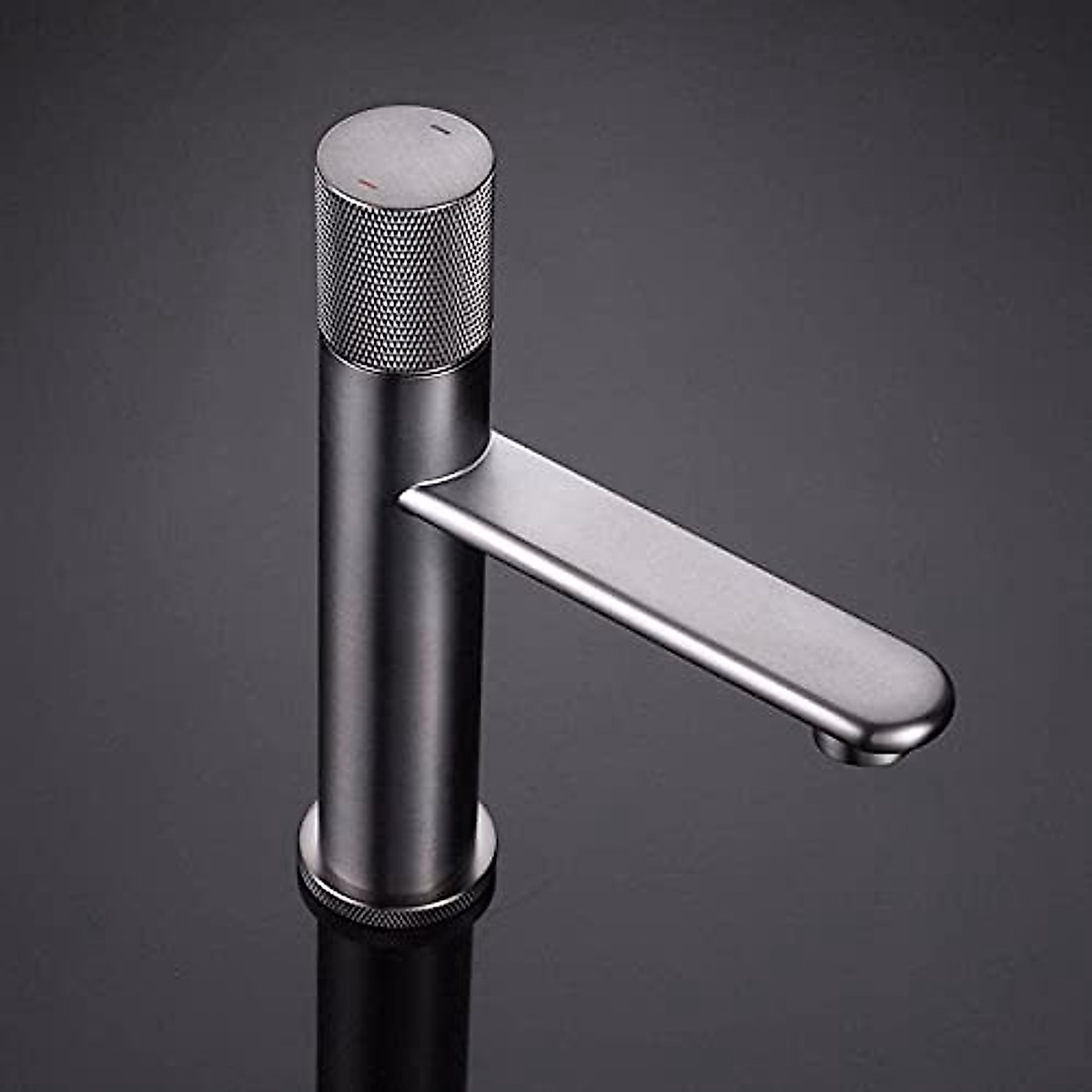 JBQ Bathroom Faucets Bathroom Sink Faucet Bathroom Vanity Faucet Brass Sink Faucet Hot and Cold Single Handle Countertop Mounted Toilet Unique Design Faucet (Color : Gun Grey S)