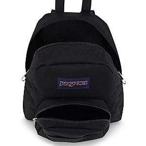 JanSport Half Pint Mini Backpack for Women, Men, Girls, Boys, Black, 10.2 L - Durable Mini Bag Purse with Adjustable Shoulder Straps, Single Main Compartment, Zippered Stash Pocket