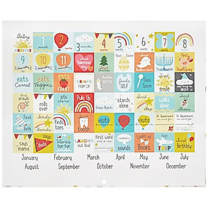 C.R. Gibson BA3-24545 You are My Sunshine Gender Neutral Baby's First Year Keepsake Calendar, 11" W x 18" H Open, Multicolor