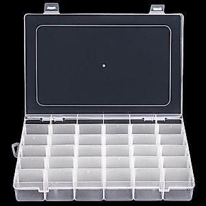 Tosnail 3 Pack 36 Compartments Clear Plastic Craft Storage Organizer Small Parts Organizer with Dividers