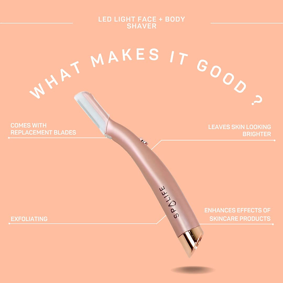 Spa Life LED Light Face + Body Shaver