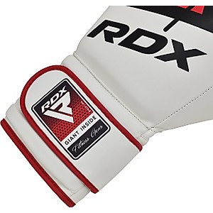 RDX Boxing Gloves EGO, Sparring Muay Thai Kickboxing MMA Heavy Training Mitts, Maya Hide Leather, Ventilated, Long Support, Punching Bag Workout Pads, Men Women Adult 8 10 12 14 16 oz