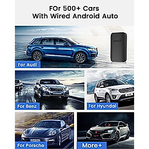 Wireless Android Auto Car Adapter CarlinKit A2A Dongle for Cars only Support Original Wired Android Auto, Instant Connection- Easy Setup- 5 GHz WiFi- GPS Navigation Fast Transmission…