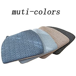 1/2/4 Pack Chair Pad with Ties,Kitchen Dining Chair Cushion Non Slip Seat Cushion with Removable Cover Office Chair Cushion Durable Soft Mat Pads (Green,4)