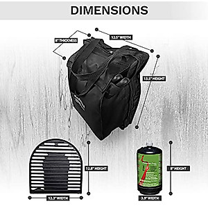 Swaptop Carry Case for Coleman Roadtrip Grill Accessories - Outdoor Use, Heavy Duty Organizer for Half Griddle, Spatulas, Propane Bottles, and Grill Grates, Suitable for LXX, LXE 285, and More