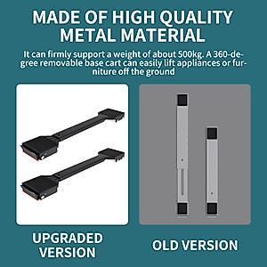 FALESOUL Appliance Rollers Heavy Duty, 4 Pack Extendable Kitchen Appliances Max 33 Inch, Mobile Washing Machine Base Easily Move Washing Machine,Furniture,Refrigerators,Wine cooler, Hold 1100 lb