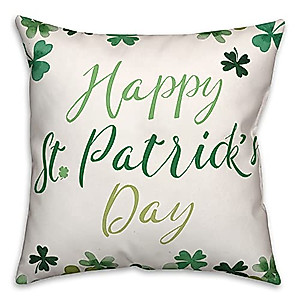 Creative Products Happy St. Patricks Day 18x18 Spun Poly Pillow