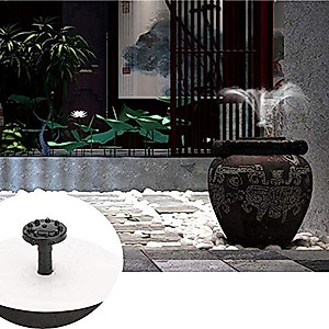 Solar Power Water Pump - Garden Fountain Pool Watering Pond Pump Pool Aquarium Fish Tank with Separate Solar Panel & 6 Sprayer Adapters(Black)