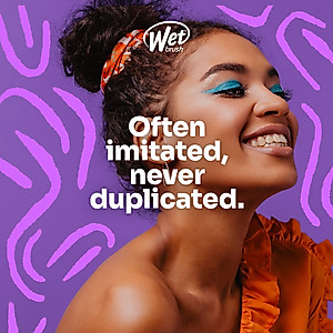 Wet Brush Detangler Hair Brush & Built-In Cleaner Combo, Teal - Detangling Brush with Intelliflex Bristles for Knots, and Tangles - Anti-Static Snag-Free Hair Brush for Split-Ends & Hair Breakage