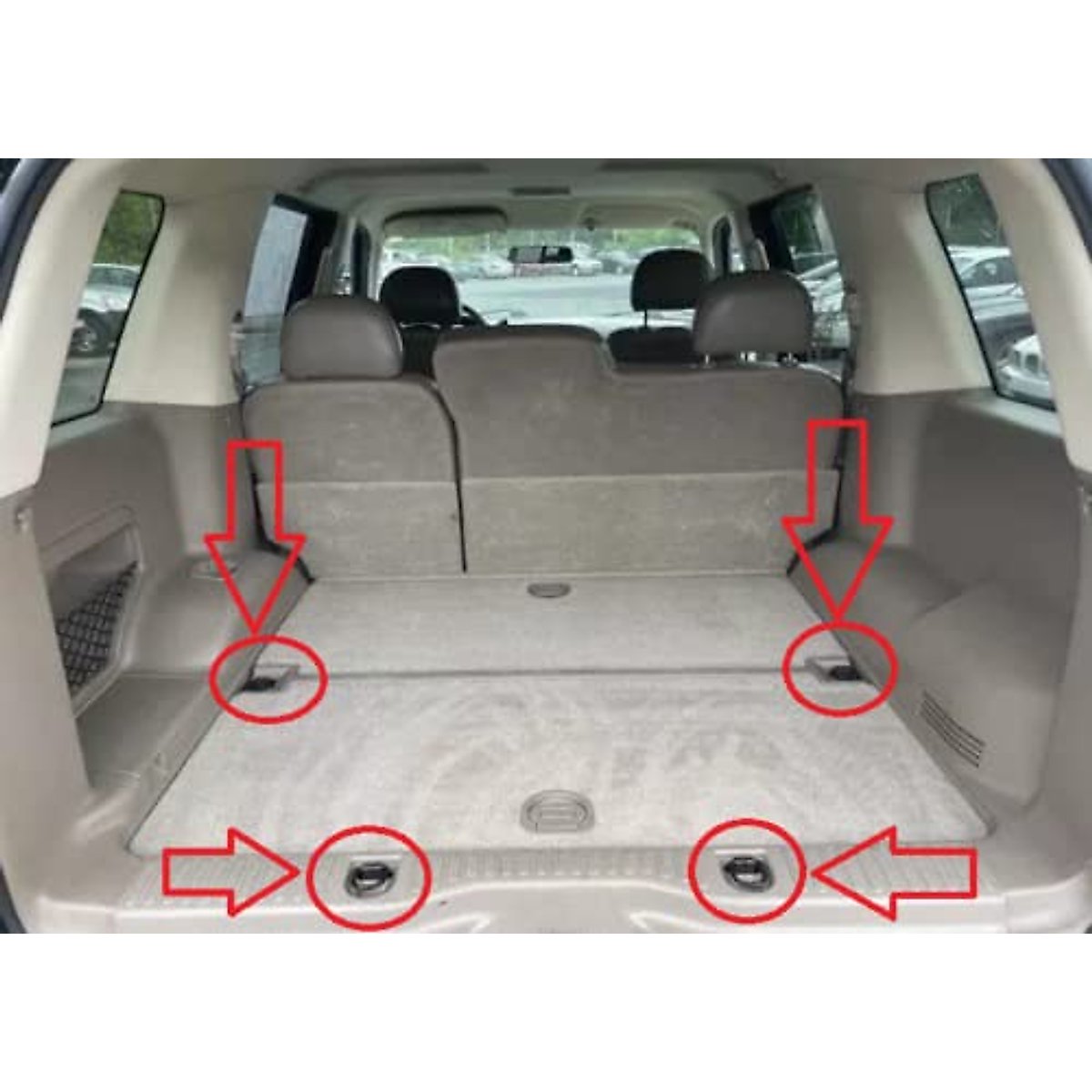 EACCESSORIES EA Rear Trunk Organizer Cargo Net for Mercury Mountaineer 2002-2010 – Floor Style Cargo Net for SUV - Premium Mesh Elastic Car Trunk Organizer – Compatible with Mercury Mountaineer