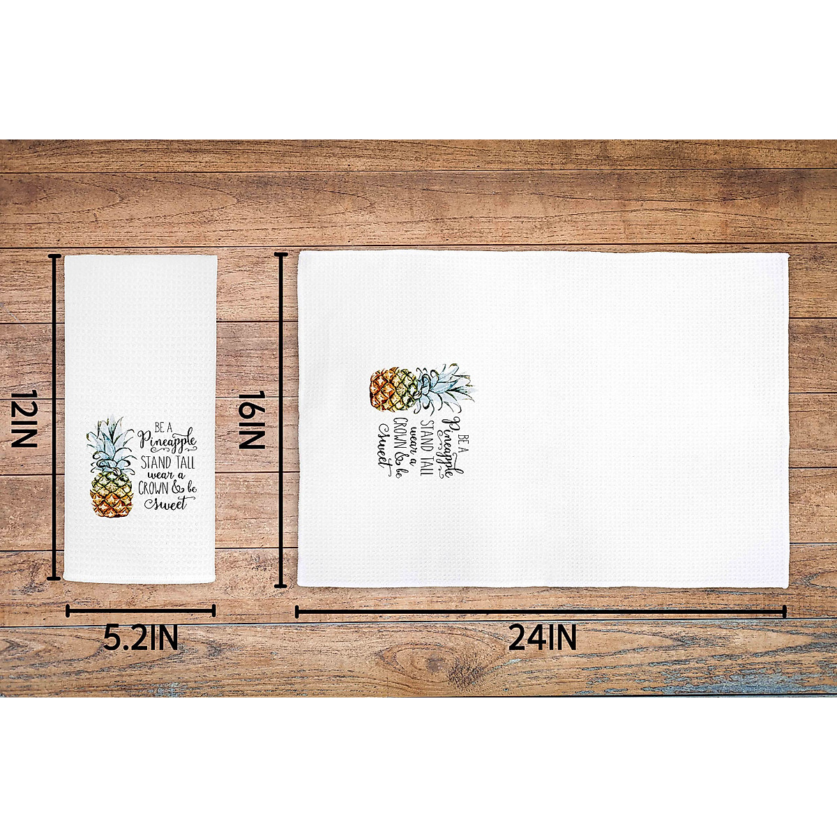 Be a Pineapple Stand Tall Wear a Crown and Be Sweet Kitchen Towels Dishcloths 24"x16",Summer Fruit Pineapple Dish Towels Bath Towels Hand Towels,Gifts For Girls Women Sister Daughter Pineapple Lover