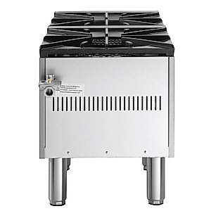 Kratos Commerial Double Stockpot Gas Range, 160,000 BTU Output, Field Convertible to Liquid Propane (29Y-074)