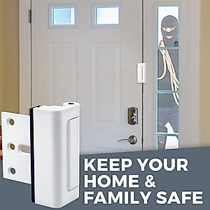 Door Lock for Home Security (2-Pack) - Easy to Install Door Latch Device, Aluminum Construction| Child Proof & Tamper Resistant, White Door Locks