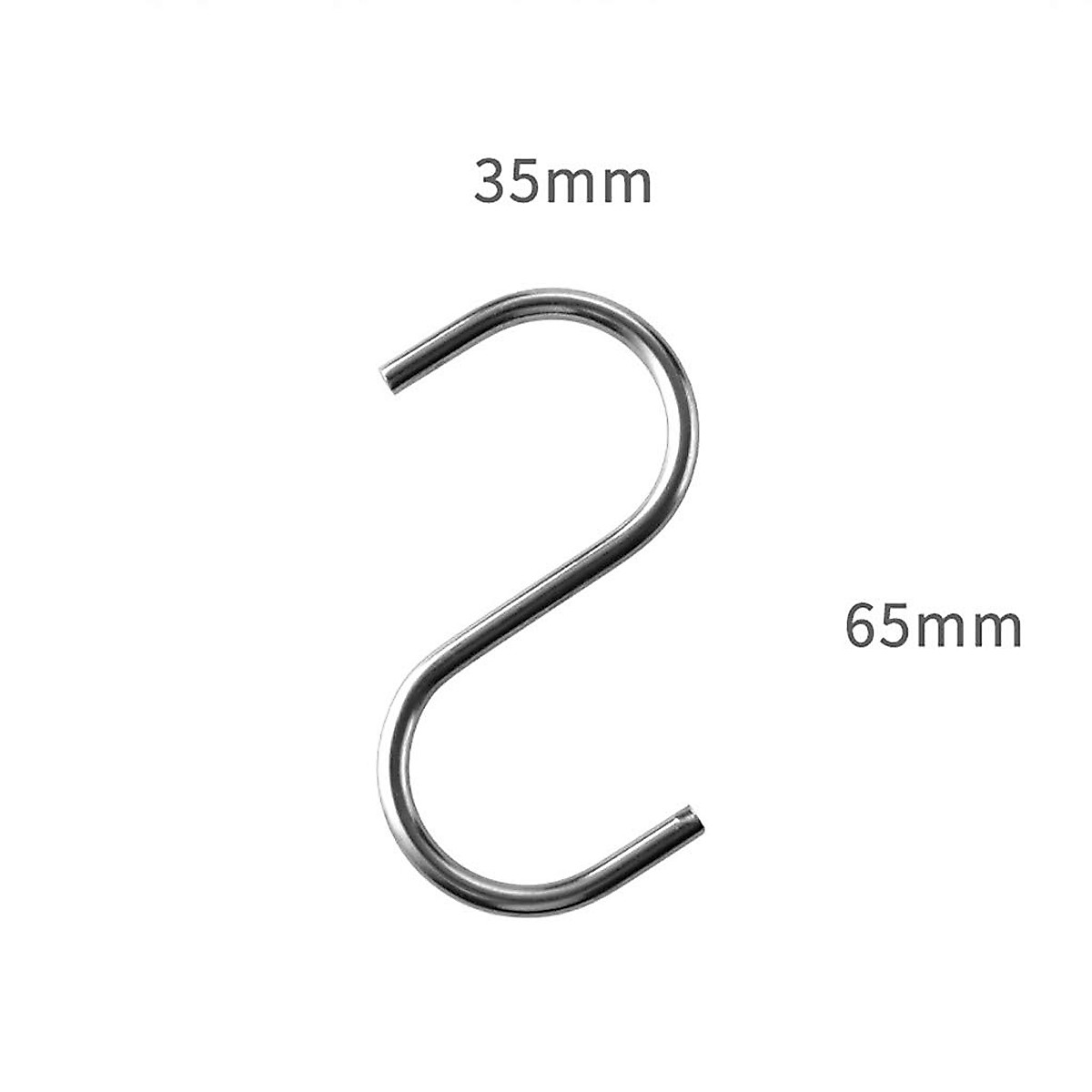 10 Pack S Shaped Hooks, Heavy Duty Metal Closet Hooks, for Hanging Plants, Kitchen Utensil, Pots and Pans, Clothes, Towels, Bags, 2.55 Inch