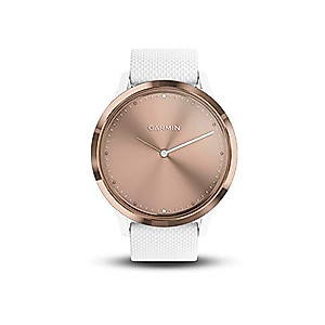Garmin vívomove HR, Hybrid Smartwatch for Men and Women, White/Rose Gold (Renewed)