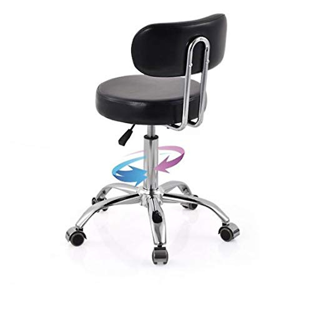 ZLBYB Office PC Desk Chairs, Faux Leather Executive Computer Chair Home Office 360°Swivel Chairs with Armrests and Backrest (Color : D)