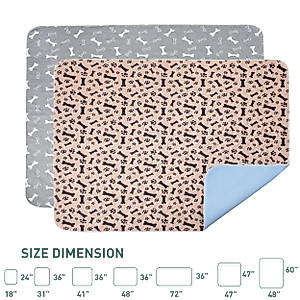 Eterish Reusable Washable Pee Pads for Dogs Large/Extra Large 31'' x 36'' 2 Pack, Absorbent Pet Puppy Dog Training Pads Non-Slip, Waterproof Whelping Potty Pads for Dogs Leak-Proof