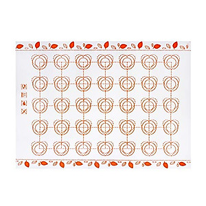 Heat-Resistant Silicone Macaron Baking Mat, Oven Non Stick Baking Tools, For Cake Tools Pastry Sheet Macaron Baking Mat(L red)