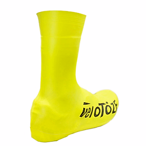 veloToze Tall Shoe Cover 2.0 - Covers Road Cycling Shoes - Water-Proof, Windproof Overshoes for Bike Rides in Spring, Fall, Winter Rainy, Cold Weather - Bright Colors Make Road Biking Trips Safer