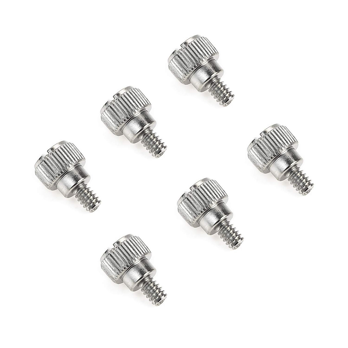 Favordrory 6#-32x5 Computer Case Thumb Screws, Silver, 50 Pieces