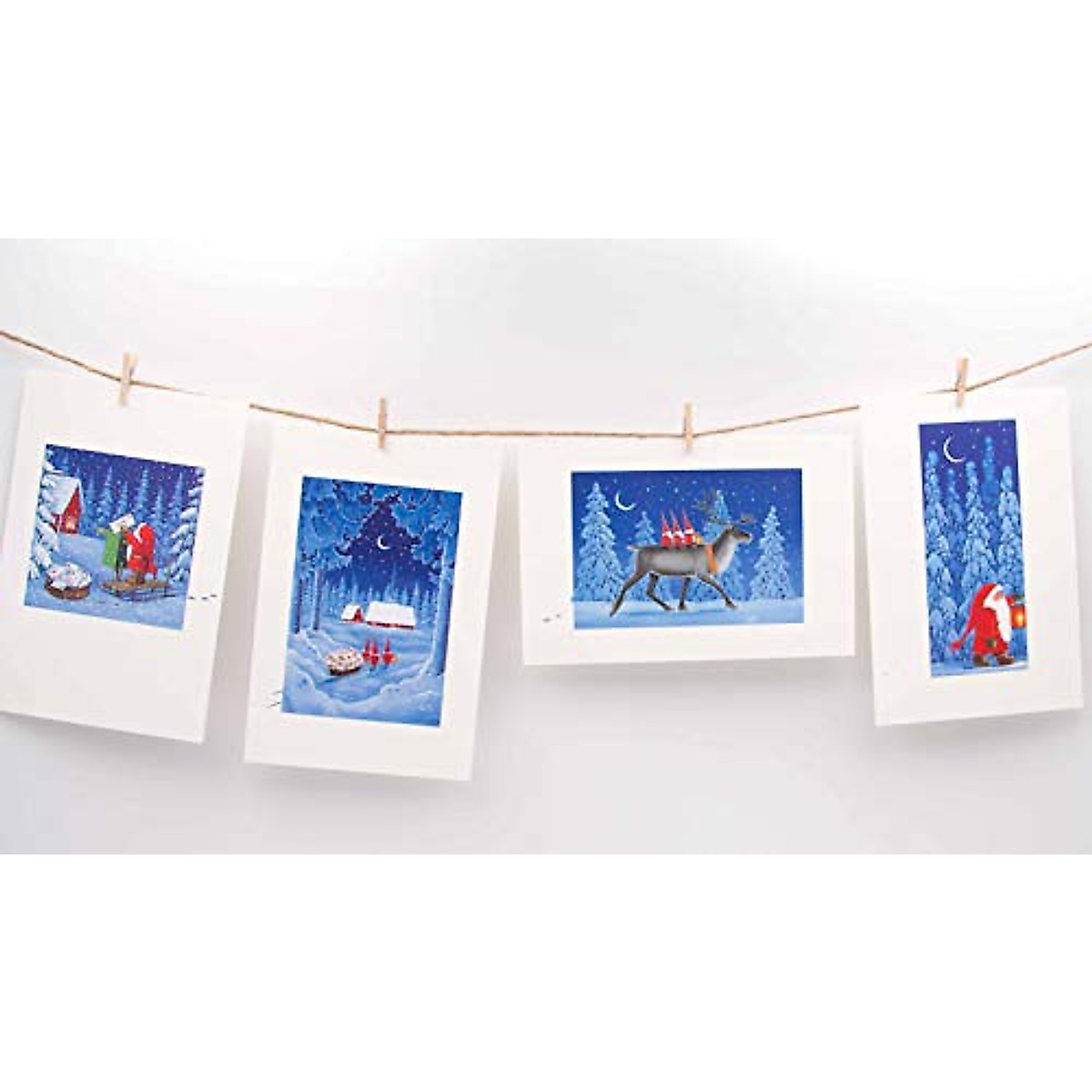 Mini Clothespins | 250 Pieces Mini Clothespins with 65 Feet of Jute Twine | 1-Inch Natural Wooden Clips for Decorations and Gifts by Voatation