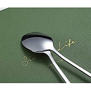 Iced Tea Spoons, Kyraton Stainless Steel 7.5" Long Handle Mixing Spoon, Coffee Spoon, Stirring Bar Spoon, Cocktail Spoon, Latte Spoon Pack of 6