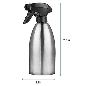 Accmor Olive Oil Sprayer, Vinegar Sprayer Dispenser, Safety Exquisitely Stainless Steel Container Seasoning Kitchenware Tools for BBQ, Cooking, Frying and Grilling (17oz (500ML))