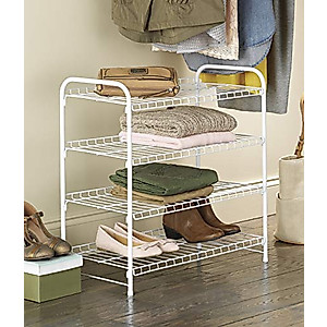 Whitmor, White, 4 Tier, Closet Shelf