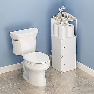 Aetic 3 Tier Cube Storage Storage Bathroom Storage Cabinet Bathroon Organizer Free Standing Side Storage Cubes with Doors 3 Cube White