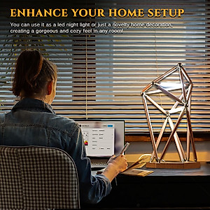 QUEENGO LED Lights DIY Splicing Table Lamps, Touch Control with Brightness Adjustable Desk Creative Lights for Living Room Bedroom Office Decor Lights