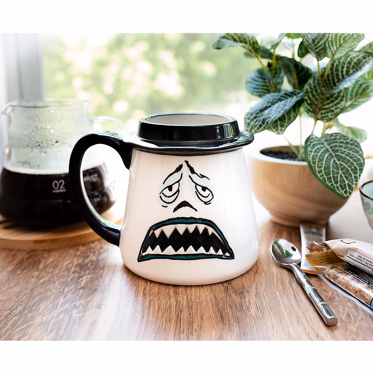 Disney The Nightmare Before Christmas Mayor Faces 3D Ceramic Mug | Large 20-Ounce Coffee Cup For Espresso, Tea