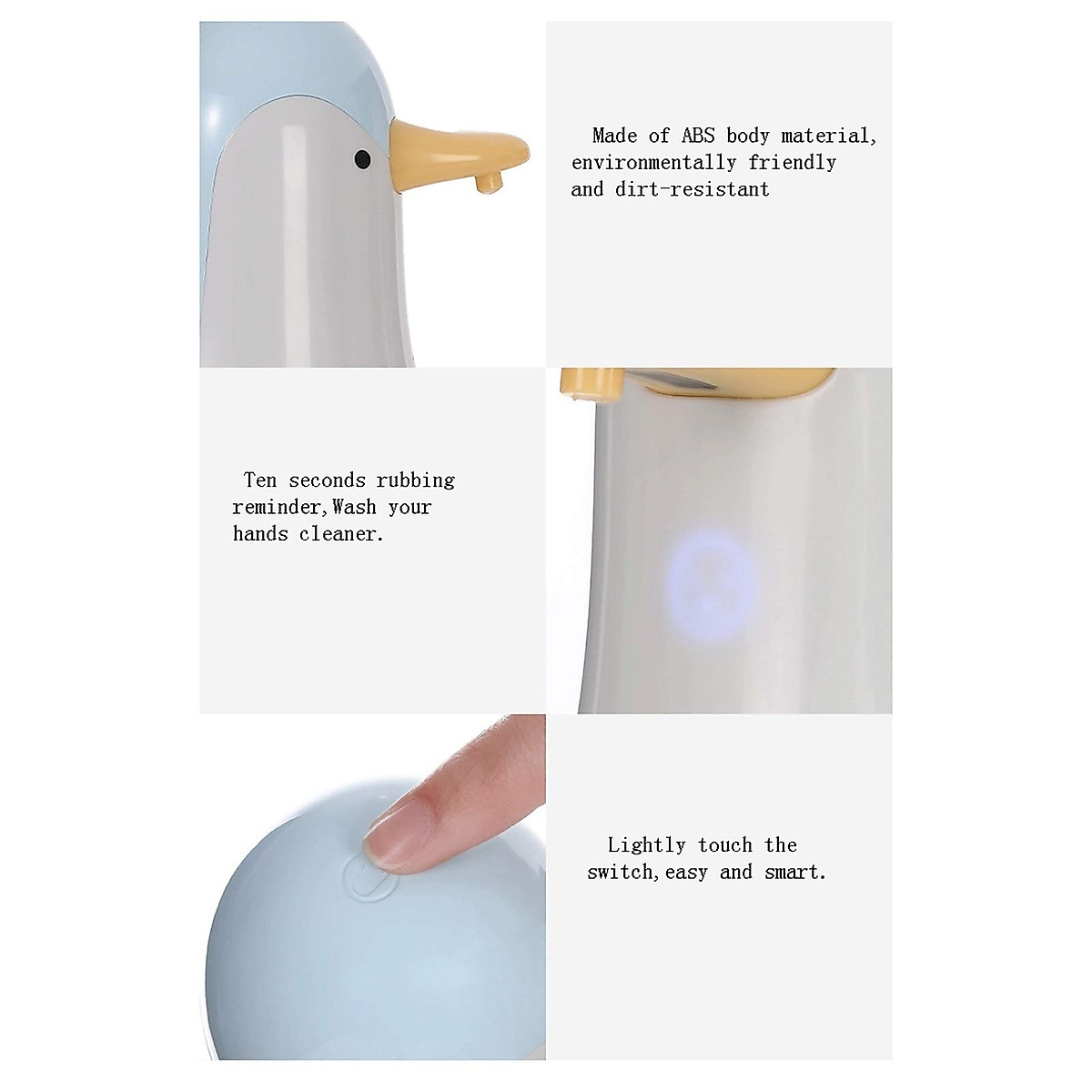 Refillable Liquid Hand Soap Dispenser Automatic Rechargeable Foaming Soap Dispenser, Touchless Hand Free Soap Sensor Dispenser with usb charging for Kitchen, Bathroom, Office & Hotel Bottles Dispenser