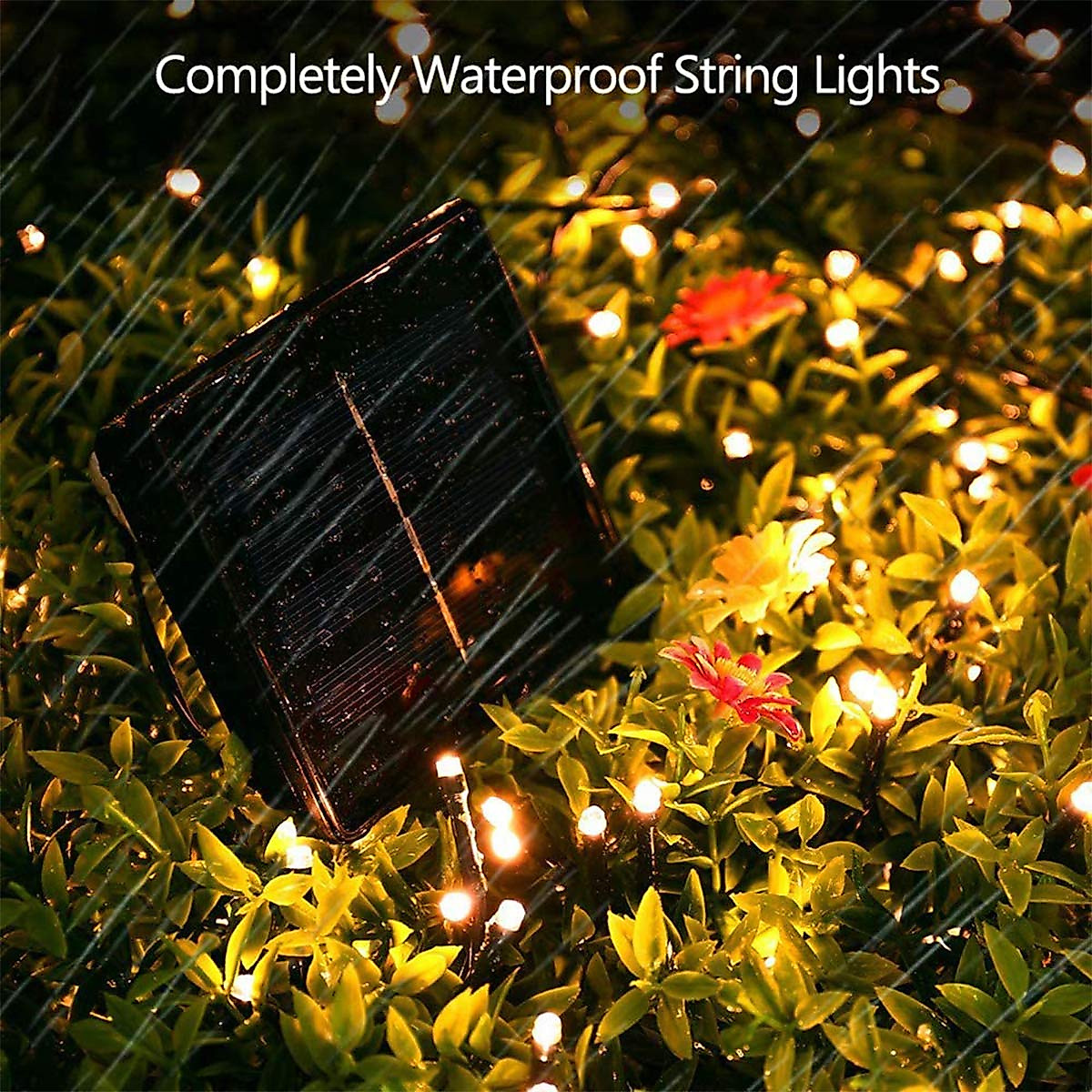 Solar Christmas Decorations String Lights - 2 Pack 72ft 200 LED 8 Modes Outdoor Fairy String Lights, Waterproof Solar Powered Lights for Garden, Patio, Holiday, Christmas Tree Decorations Warm White