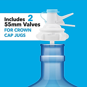 [4 PC Set] 2PC Water Container Stand & 2PC 55MM Water Valves - Extra Tall Water Gallon Dispenser - Water Dispenser for 5 Gallon Bottle & 3 Gallon Water Bottle - 3 Gallon Water Jug Stand